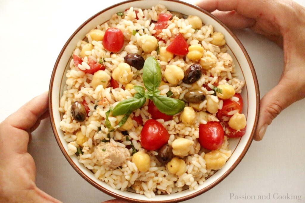 Insalata di Ceci e Riso (Chickpea and Rice Salad) - Passion and cooking