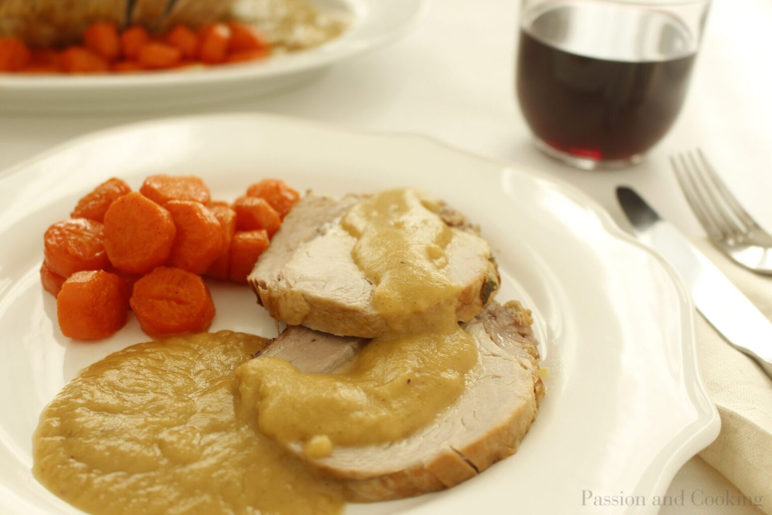 Lonza di Maiale Arrosto con Crema di Mele (Roasted Pork Loin with ...